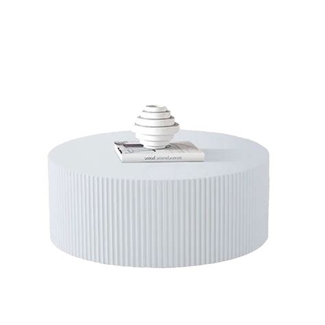 Rome White Fluted Coffee Table Peak Event Services