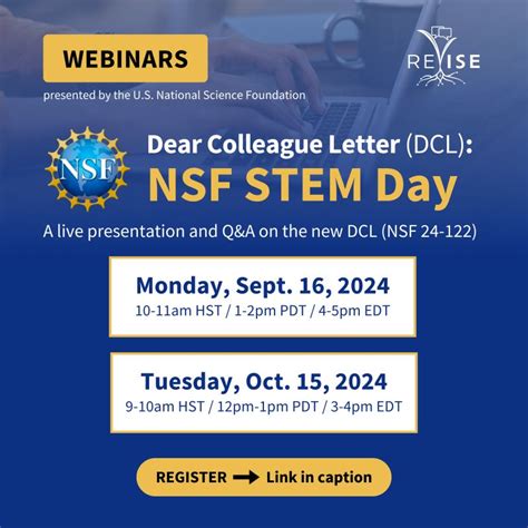 Learn About The New Dear Colleague Letter Dcl Nsf Stem Day Nsf 24