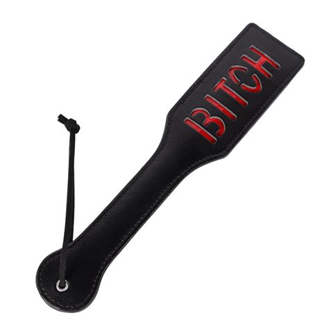 Zyl Faux Leather Bitch Imprint Spanking Paddle Bdsm Toys Sexyland