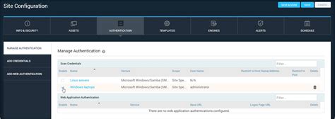 Configuring Site Specific Scan Credentials InsightVM Documentation