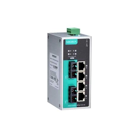 Moxa Eds P206a Unmanaged 6 Port Switches With 4 Poe And 2 Fiberoptic Portsmoxaswitch And Router