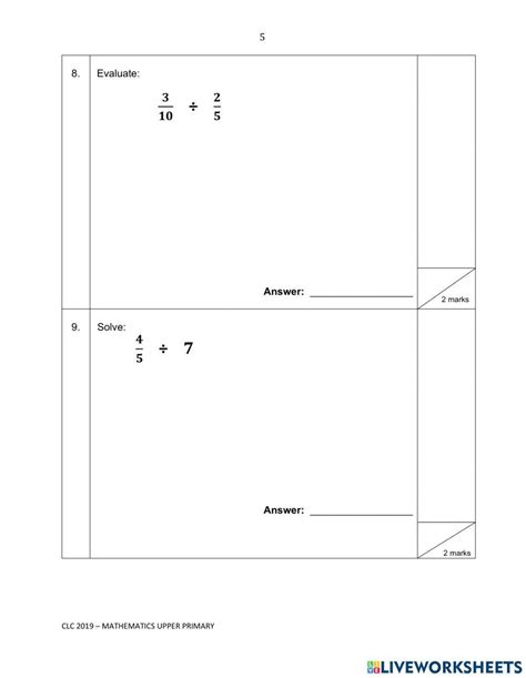 Adding Subtracting Multiplying And Dividing Fractions Worksheet