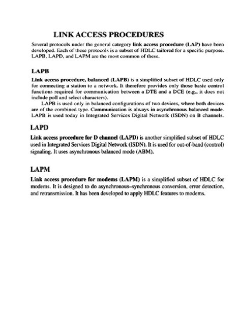 Link Access Procedure Pdf