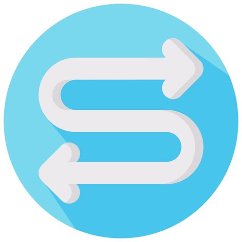 Connector Arrow Vector Round Flat Icon Vector Art At Vecteezy