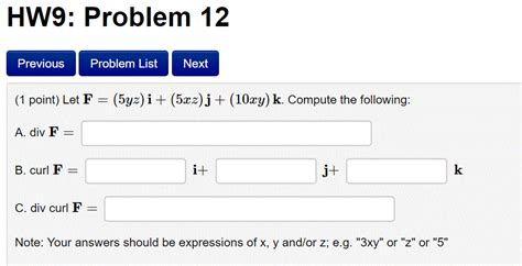 solved let f 5yz i 5xz j 10xy k compute the