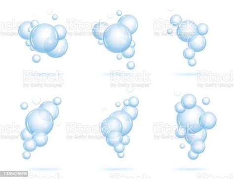 물 소다 바다에서 공기 수중 거품의 현실적인 Fizzing 흐름 거품 거품 흰색 배경에서 격리된 벡터 그림입니다 거품 목욕에 대한 스톡 벡터 아트 및 기타 이미지 Istock