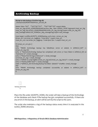 Shell Scripts For Oracle Database And E Business Suite Pdf Operating Systems Computer