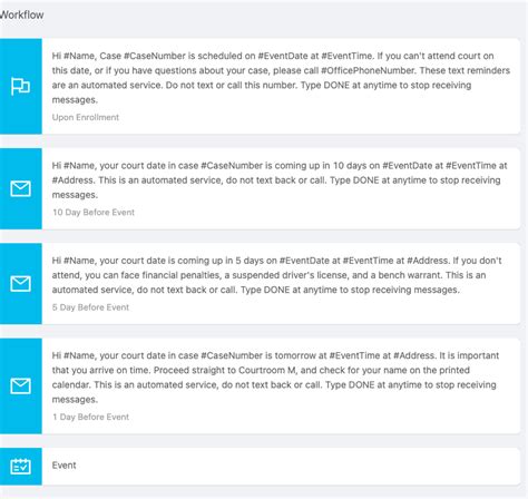 Court Text Messages Scripts Justice Innovation