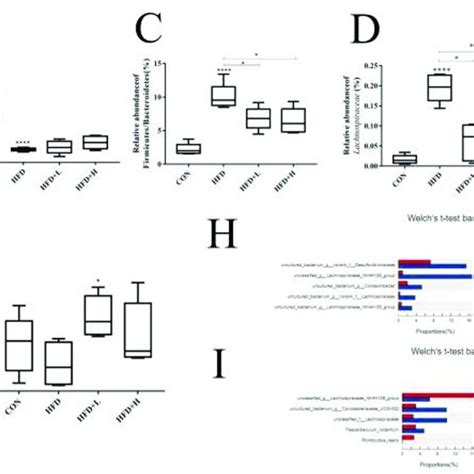 Cip Improved The Composition Of Intestinal Flora In Hfd Fed Mice A