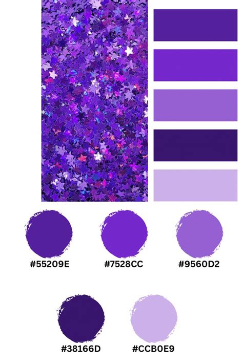 Purple Stars Aesthetic Hex Codes In 2023 Purple Color Palettes Hex