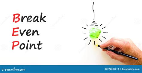 Bep Break Even Point Symbol Concept Words Bep Break Even Point On White Paper On A Beautiful