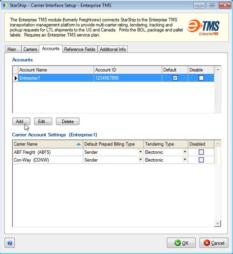 Enterprise Tms Setup