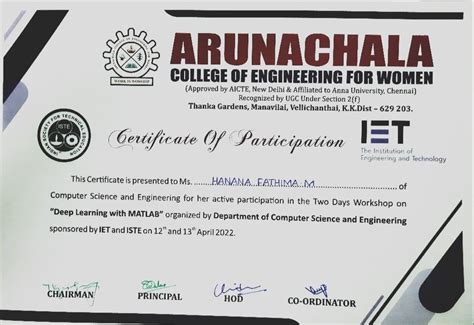 Hanana Fathima Mohamed Hameed On Linkedin Deeplearning Matlab Cse