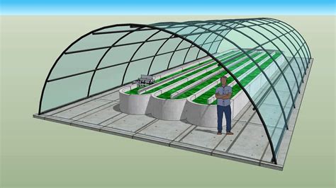 Cultivo De Algas Em Raceway 3d Model