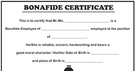 Bonafide Certificate Download Sample Of Bonafide Certificate Best Right Way