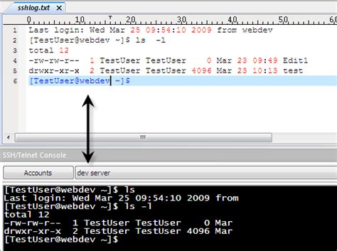 Sshtelnet Session Logging