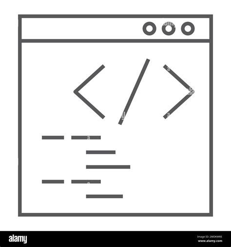 Programming Thin Line Icon Website And Development Browser Sign