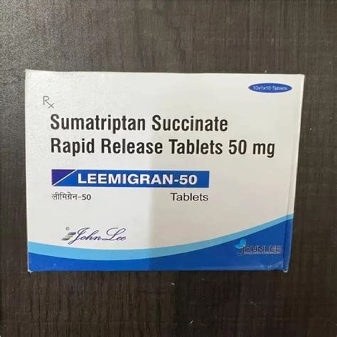 Sumatriptan Succinate Tablets Strength 50 Mg At ₹ 500 Stripe In Nagpur