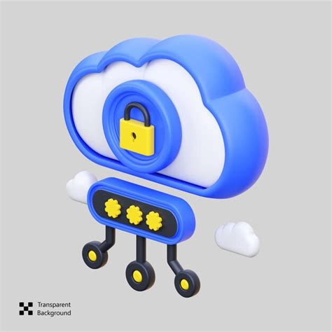 Premium Psd Cloud Securuty 3d Icon