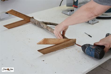 Diy Wood Crate Planters With Unique Branch Handle Stake Funky Junk Interiorsfunky Junk Interiors