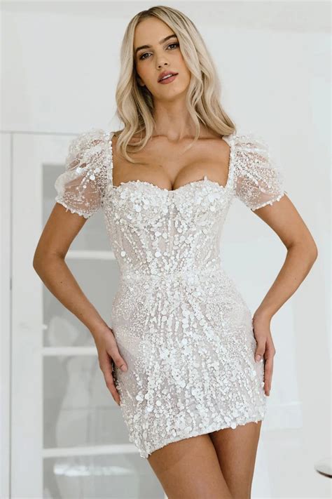 Sparkling Short Wedding Dresses Mini Wedding Dresses Custom Etsy