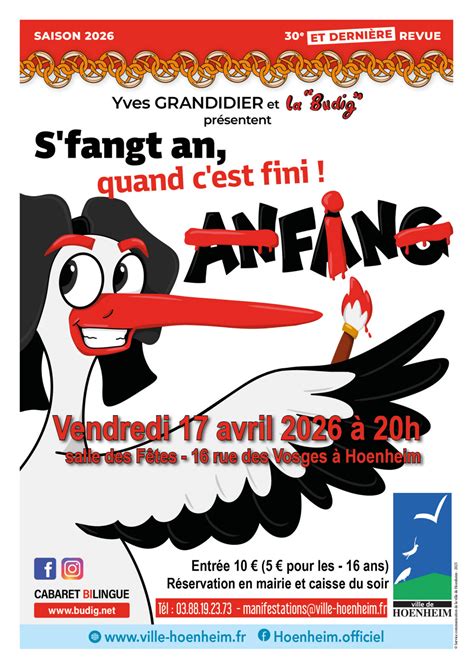 Cabaret La Budig “sfangt An Quand Cest Fini ” Theatre Alsacien A