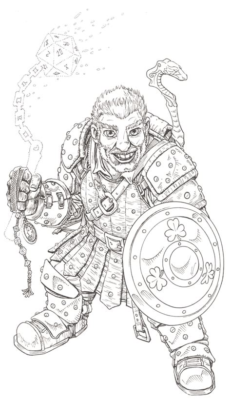 Art Tonan Anvilwork Disgraced Arcane Cleric Of Tymora Commission