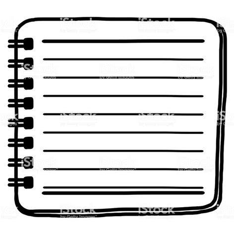 Small Notebook Cartoon Vector And Illustration Black And White Small Notebook Vector