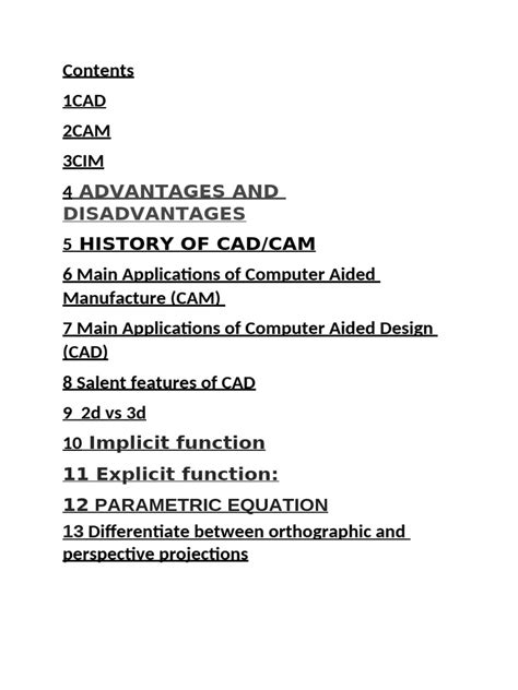 Cad Intro Pdf Computer Aided Design Function Mathematics