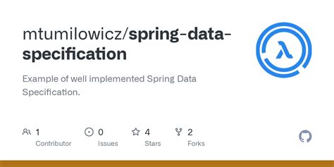 Github Mtumilowiczspring Data Specification Example Of Well Implemented Spring Data