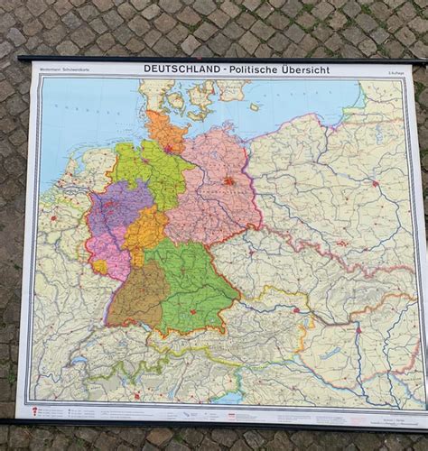 Schulwandkarte Wandkarte Rollkarte Deutschland Brd Ddr 200cm X 190cm Eur 40 00 Picclick De