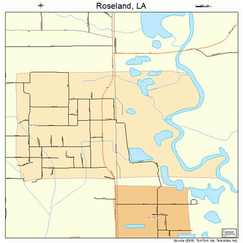 Roseland Louisiana Street Map 2266165