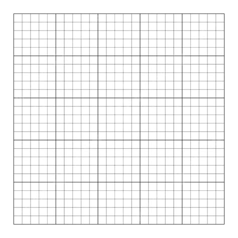 Template For A 5x5 Empty Grid Vector Illustration Of A Square Cell