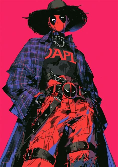 Deadpool X Goth Cowboy Deadpool And Spiderman Deadpool Art Marvel Art