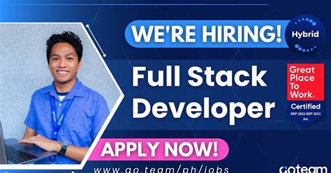 Job Hiring Full Stack Developer Goteam Philippines