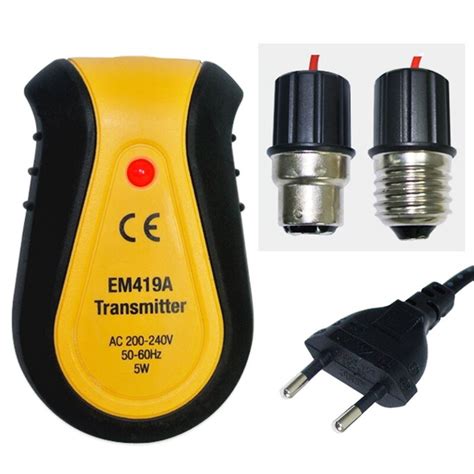 회로 차단기 수신기 및 송신기 전기 파인더 도구 램프 소켓 콘센트 어댑터 220v 도구 부품