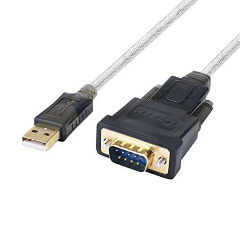 GetUSCart DTech Serial Cable To USB Adapter DB9 Male RS232 Port Supports Windows 11 10 8 7 Mac