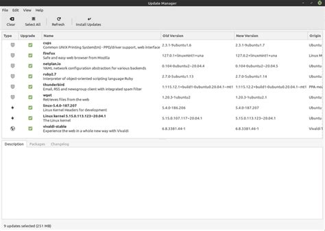 How To Check Software Update Details In The Update Manager Linux Mint
