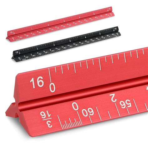 Prasacco 2 Pack 6 Inch Architectural Scale Ruler Mini Engineer Pocket