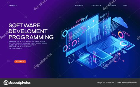 Programming Web Banner Stock Vector Image By VLADGRIN