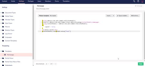 Umbraco 9 Insert Value Via Template Build In Umbraco Freezes