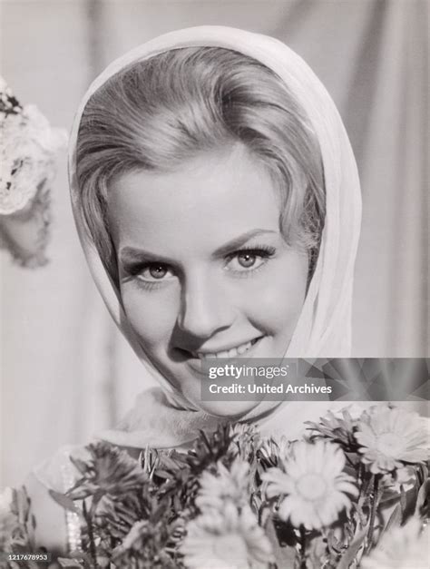 German Schlager Singer And Actress Heidi Bruehl Wearing A Headscarf