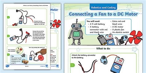 Robotics And Coding Connecting A Fan To A Dc Motor Twinkl