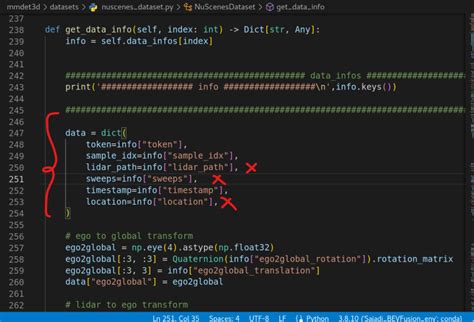 Keyerror Nuscenesdataset Infos · Issue 2526 · Open Mmlab