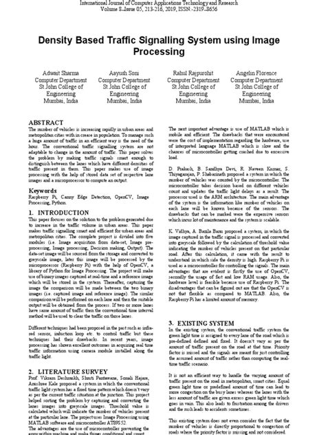 Density Based Traffic Signalling System Using Image Processing Pdf