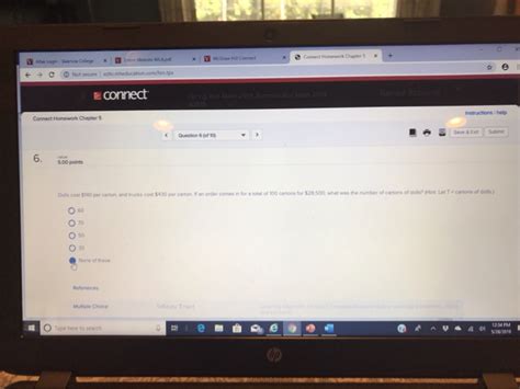 Solved Connect Homework Chagher5 Connect Homework Chapter 6 Chegg Com
