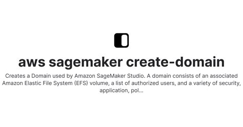 Aws Sagemaker Create Domain Fig