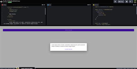 Bug Report 300 Beta14 Cannot Override Vdialog Defaults · Issue