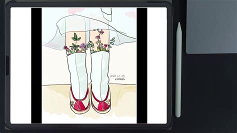 초간단 꽃신 일러스트 그려보기 나라님의 아이패드 프로크리에이트 드로잉 도전기 0022 Youtube