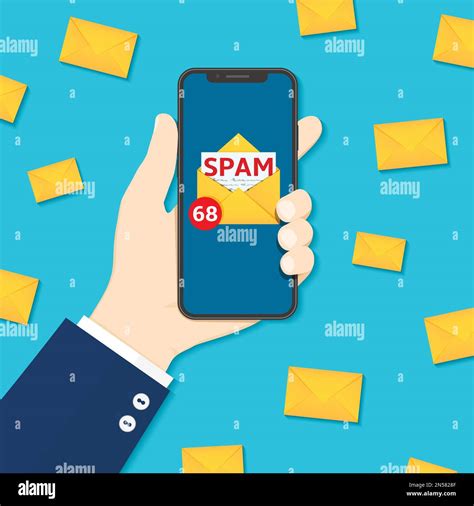 Spamming Mailbox Concept A Lot Of Emails On The Screen Of A Smartphone Email Box Hacking Spam